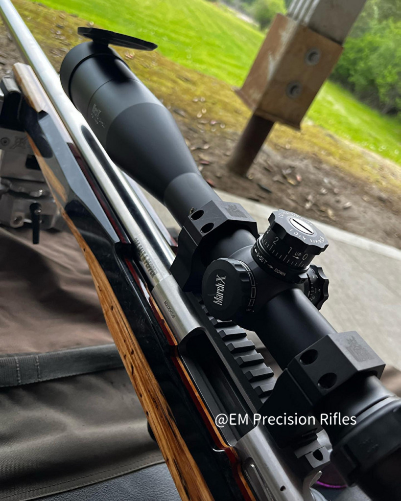 A stunning rifle topped with the March 10-60×56 High Master Scope by EM ...